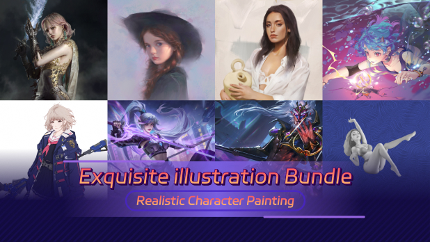 【Exquisite illustration Bundle】Realistic Character Painting course online|wingfox
