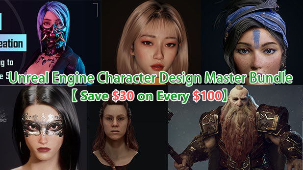 Unreal Engine Character Design Master Bundle course online|wingfox